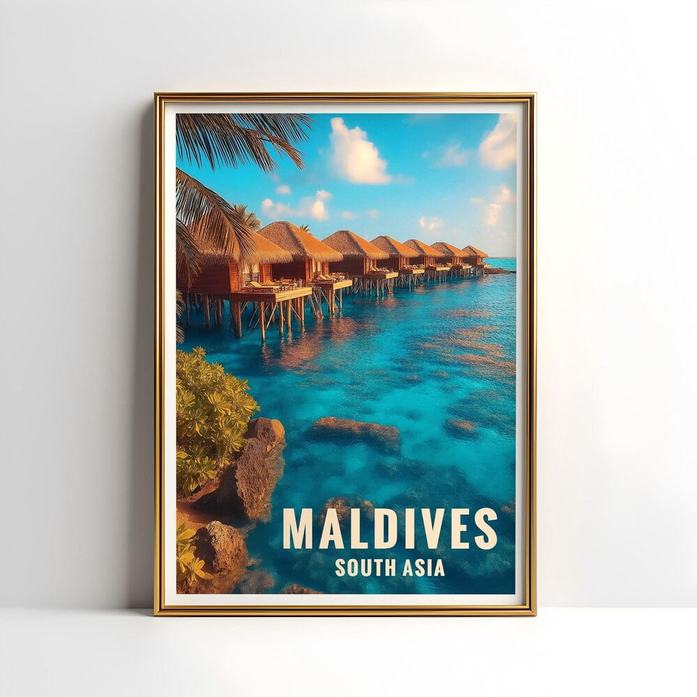 Kna Prints - 1 Pc Poster Maldives Travel , Asian Wall Art, Paradise ...