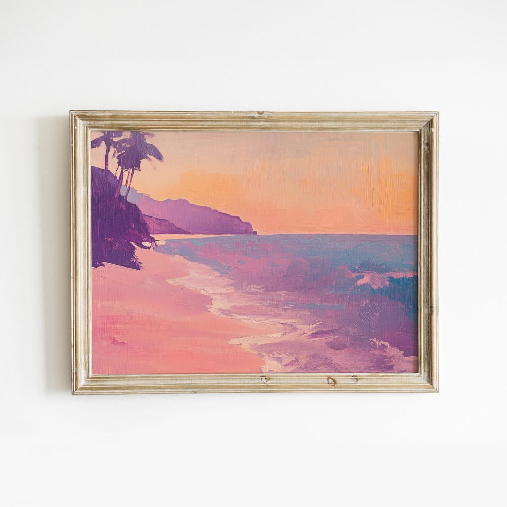 Kna Prints - 1 Pc Poster Malibu Beach Landscape Printable Wall Art ...