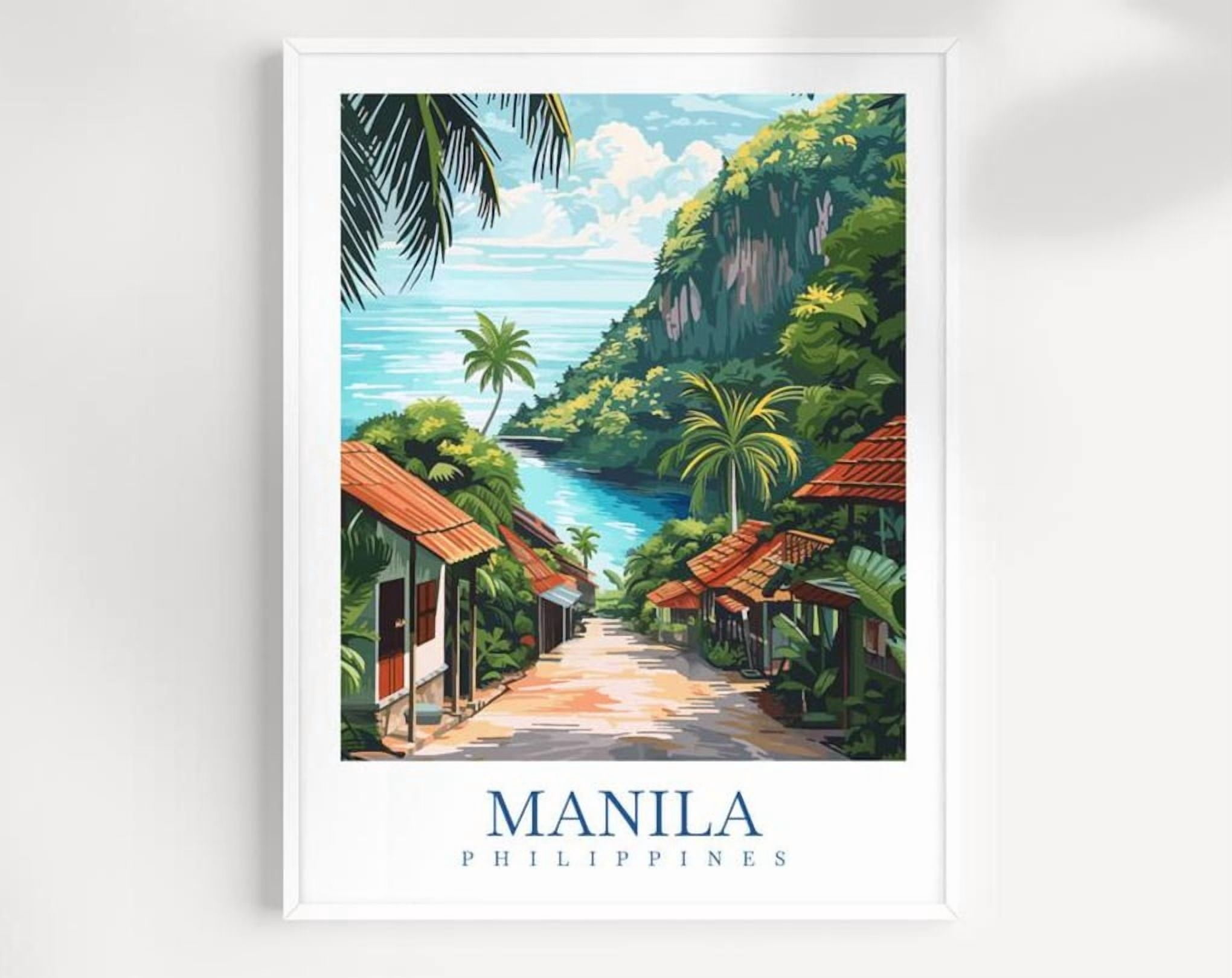 Kna Prints - 1 Pc Poster Manila Travel Print Philippines Wall Art Asia ...