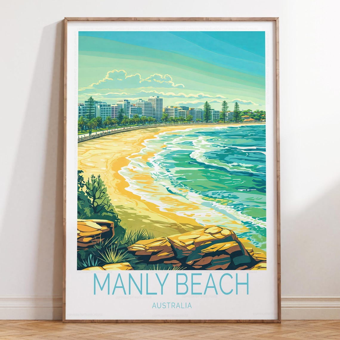 Kna Prints - 1 Pc Poster Manly Beach Australia Travel , Australia Wall ...