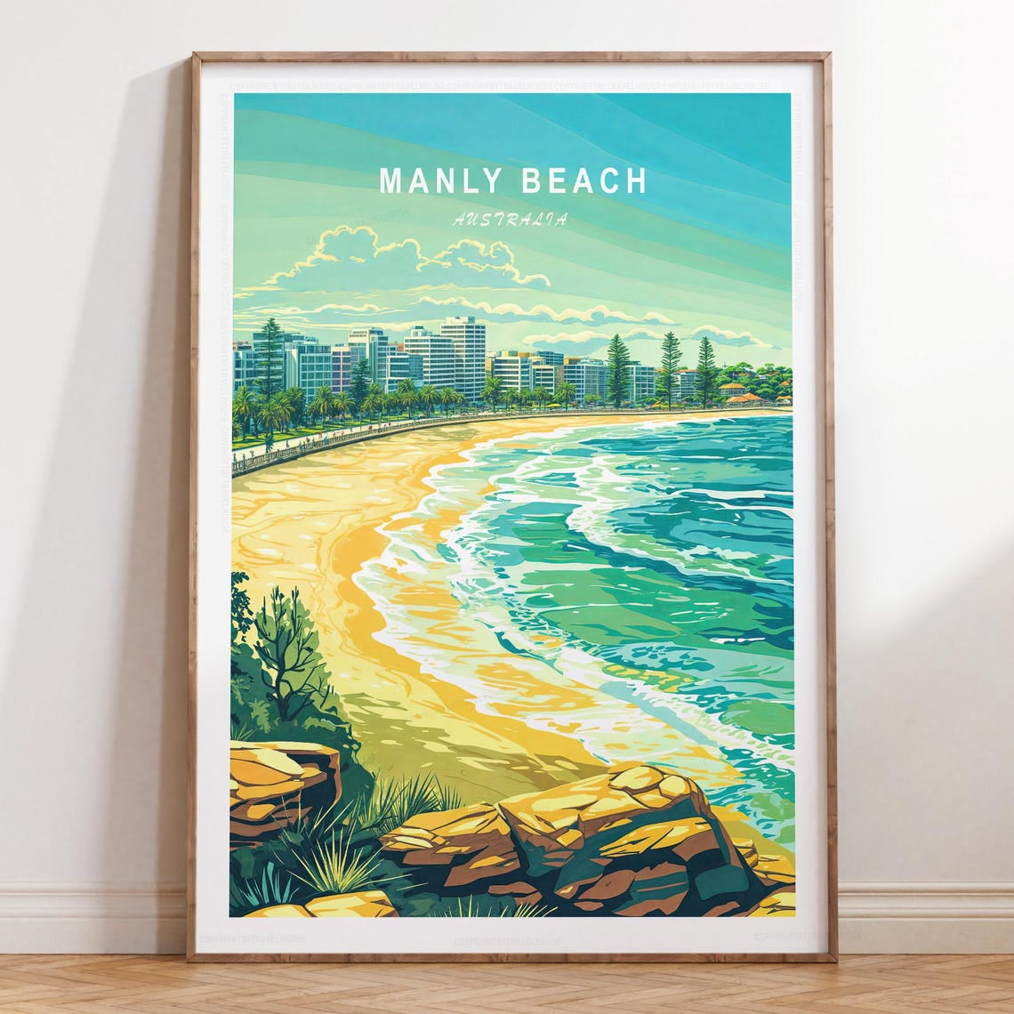 Kna Prints - 1 Pc Poster Manly Beach Wall Art Print, Manly Beach ...