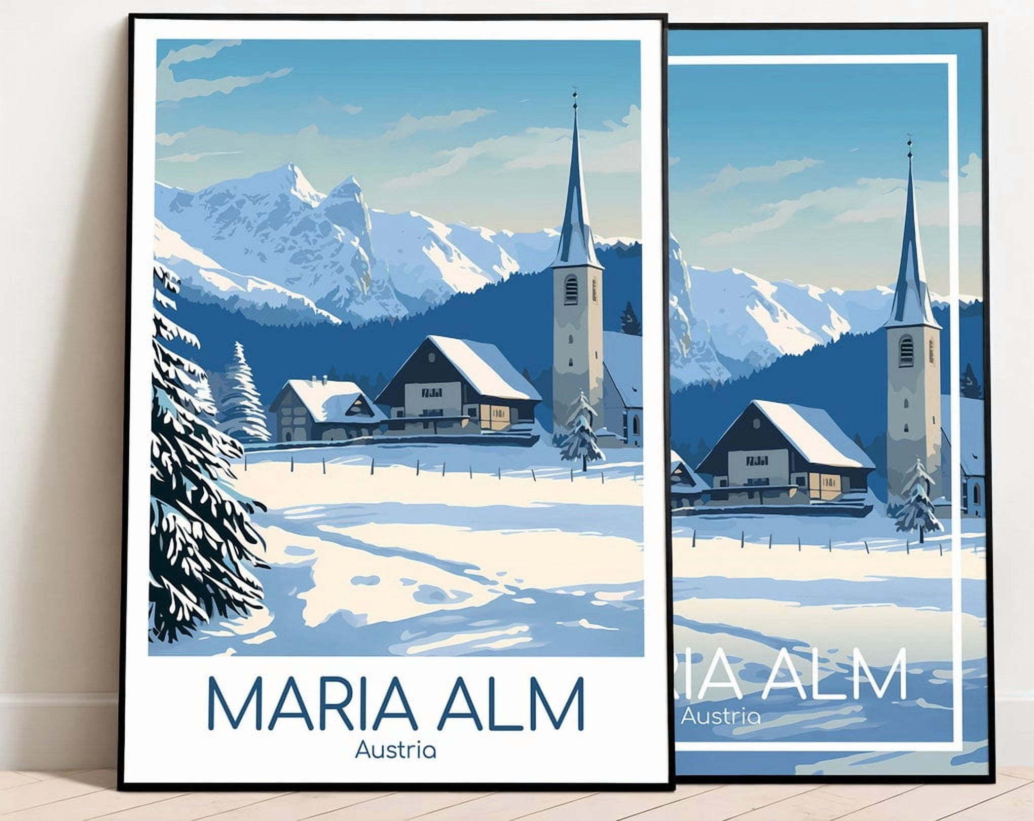 Kna Prints - 1 Pc Poster Maria Alm Travel Maria Alm Wall Art Austria ...
