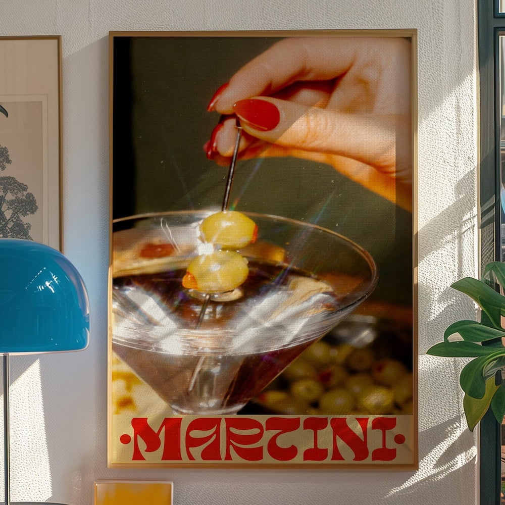 Kna Prints - 1 Pc Poster Martini Poster, Retro Wall Decor, 70S Vibe ...