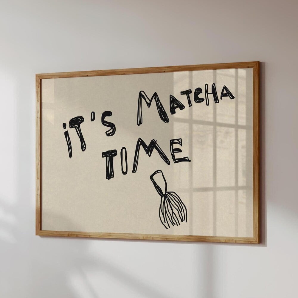 Kna Prints - 1 Pc Poster Matcha Print Trendy Kitchen Decor Matcha Quote ...