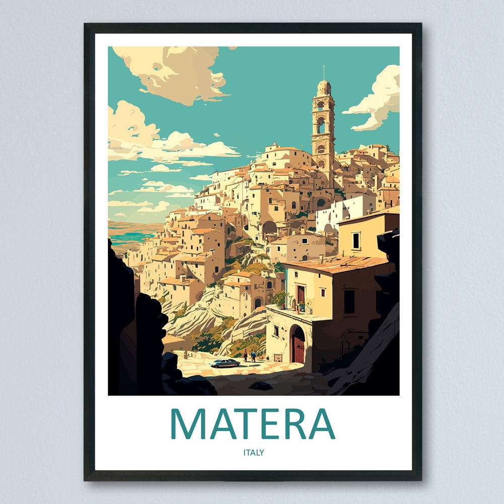 Kna Prints - 1 Pc Poster Matera Travel Wall Art Matera Wall Hanging ...