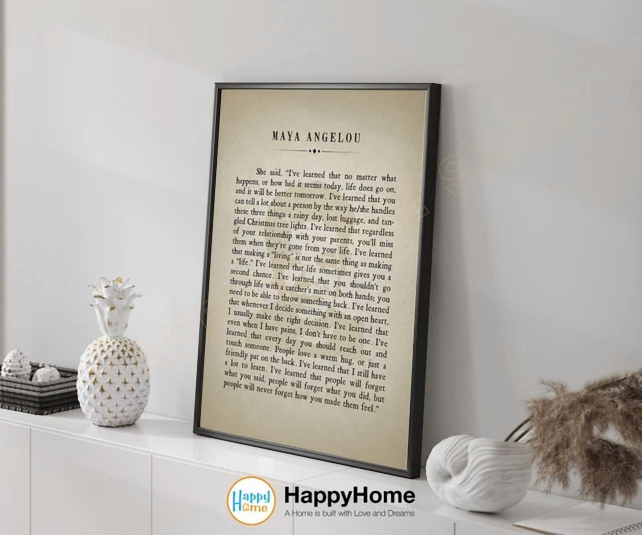 Kna Prints - 1 Pc Poster Maya Angelou I'Ve Learned Quote Motivational ...