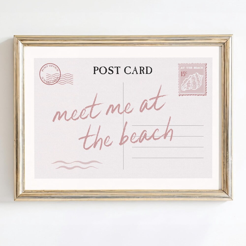 Kna Prints - 1 Pc Poster Meet Me At The Beach Post Card Print ...