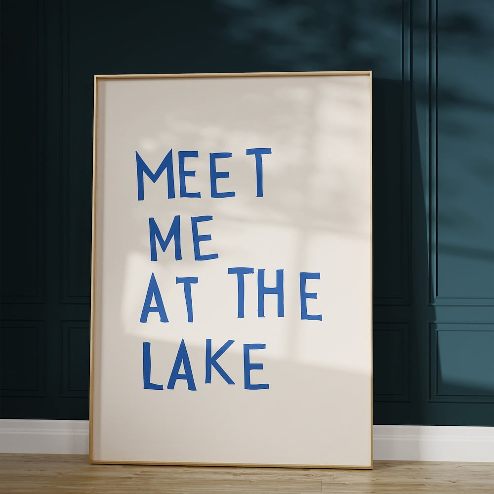 Kna Prints - 1 Pc Poster Meet Me At The Lake Print Trendy Lake House ...