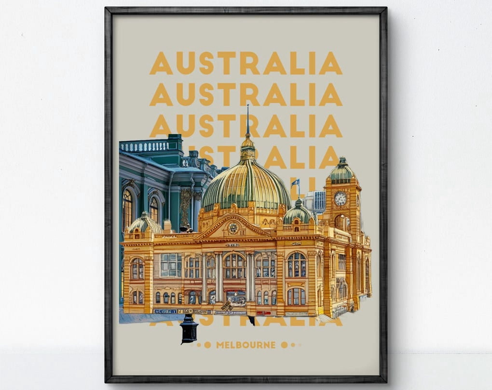 Kna Prints - 1 Pc Poster Melbourne Australia Featuring Flinders Street ...