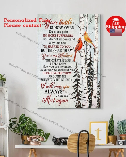 Kna Prints - 1 Pc Poster Memorial Gift Cardinal Birds Your Battle Is ...