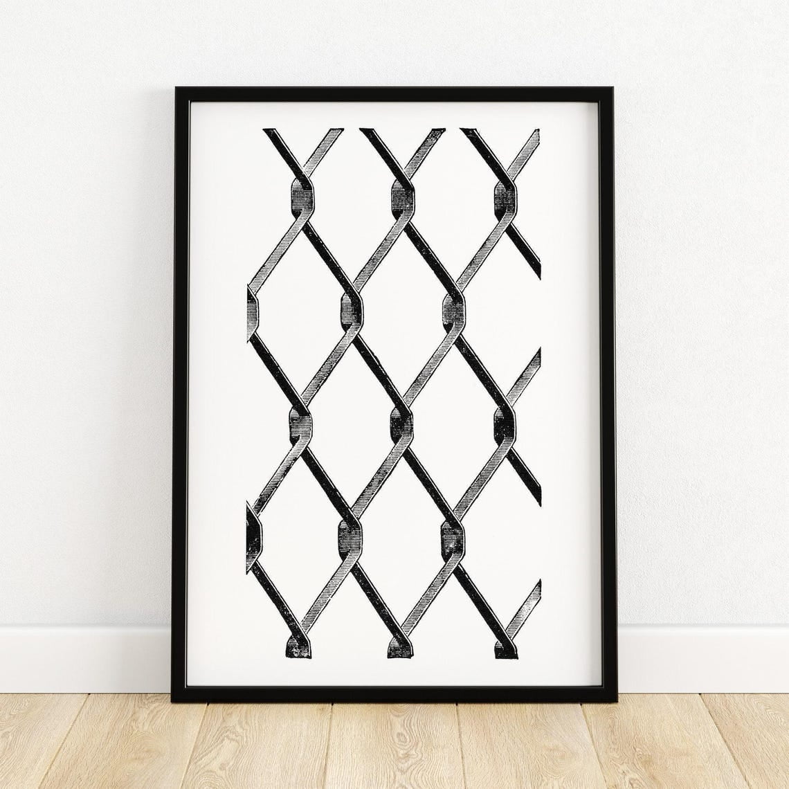 Kna Prints - 1 Pc Poster Metal Fence Architectural Illustration ...