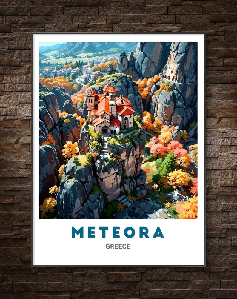 Kna Prints - 1 Pc Poster Meteora Awe-Inspiring Monasteries Perched On ...