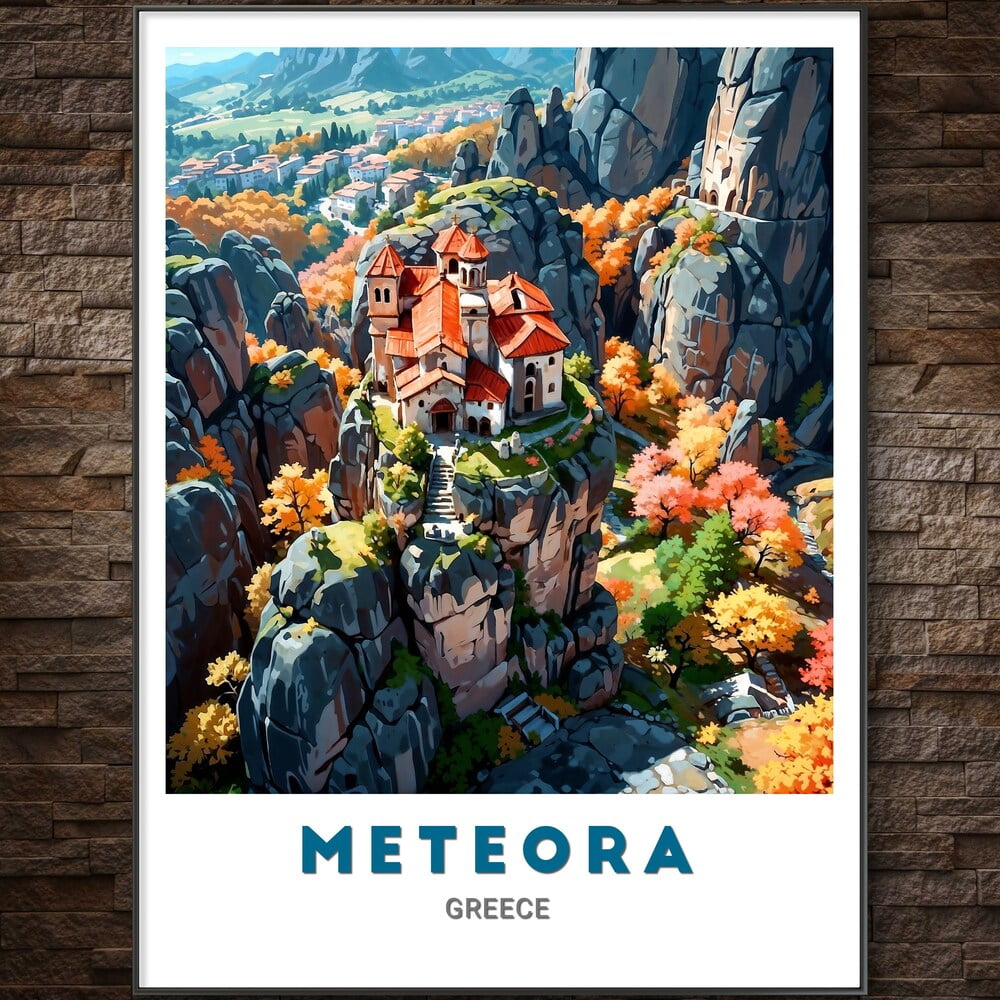 Kna Prints - 1 Pc Poster Meteora Poster - Awe-Inspiring Monasteries ...