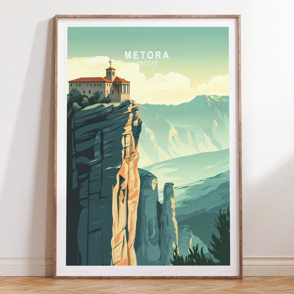 Kna Prints - 1 Pc Poster Metora Greece Travel , Greece Wall Art Print ...