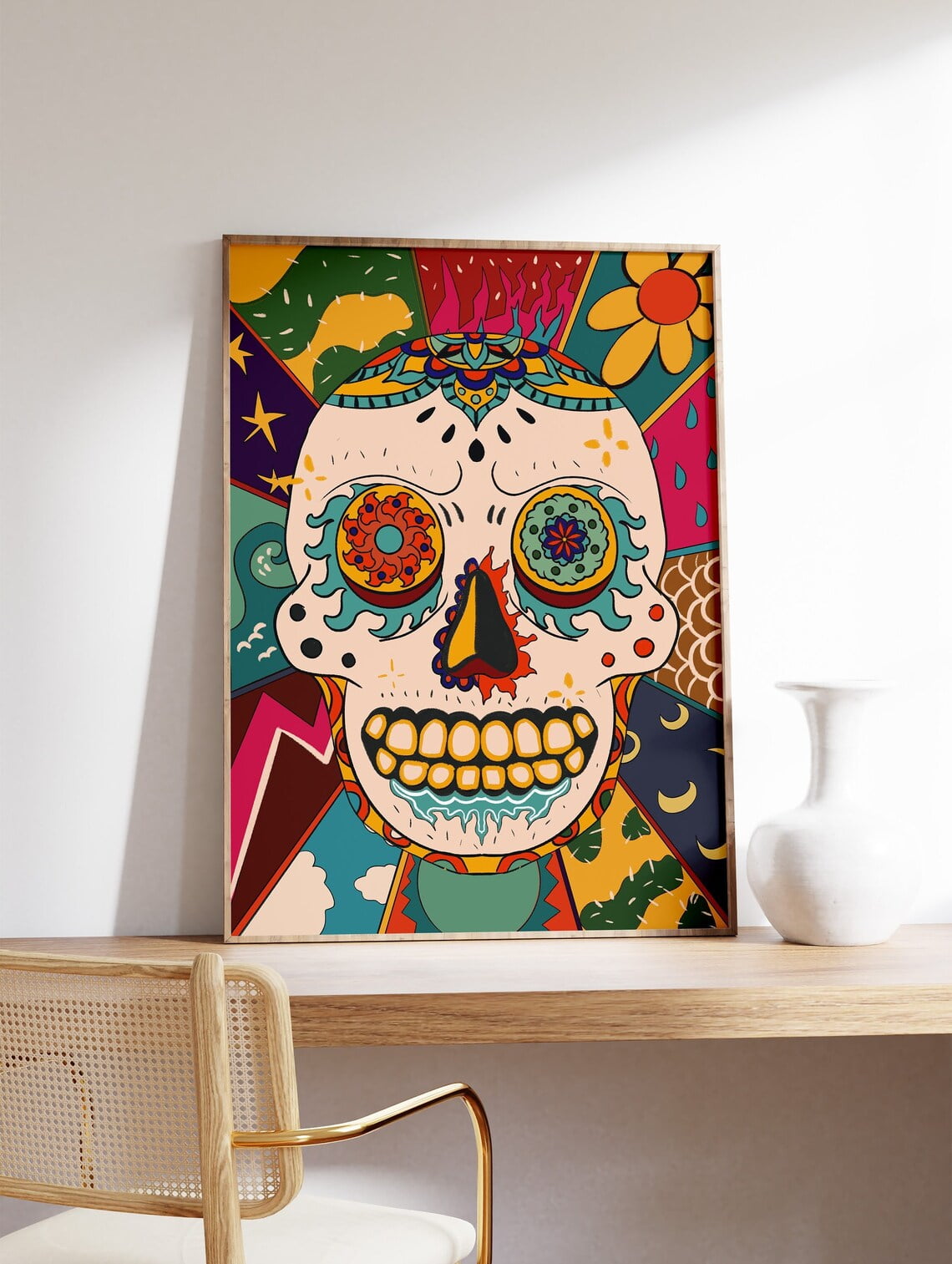 Kna Prints - 1 Pc Poster Mexican Art , Mexican Wall Print, Floral ...