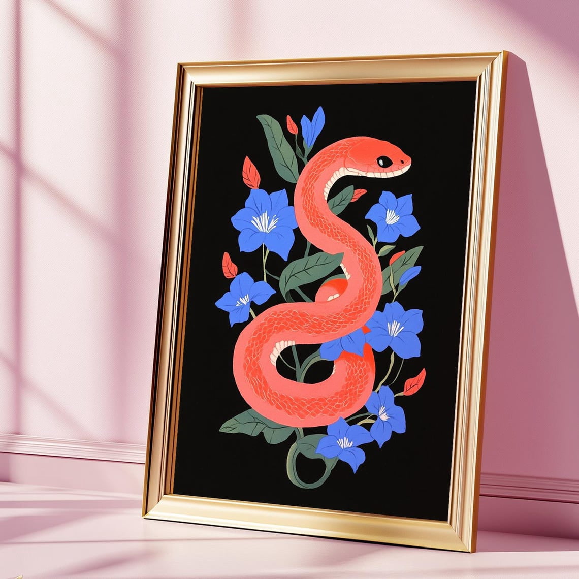 Kna Prints - 1 Pc Poster Mexican Snake , Latin Folk Art Snake Wall ...