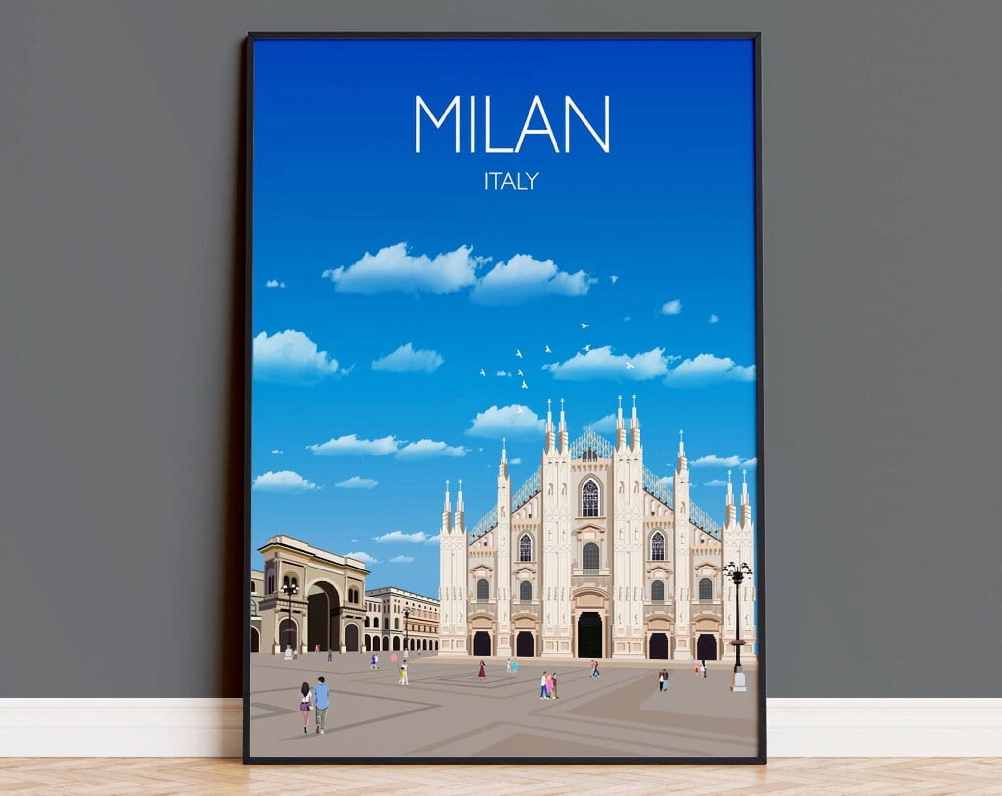 Kna Prints - 1 Pc Poster Milan Print, Travel Of Milan, City Of Milan ...