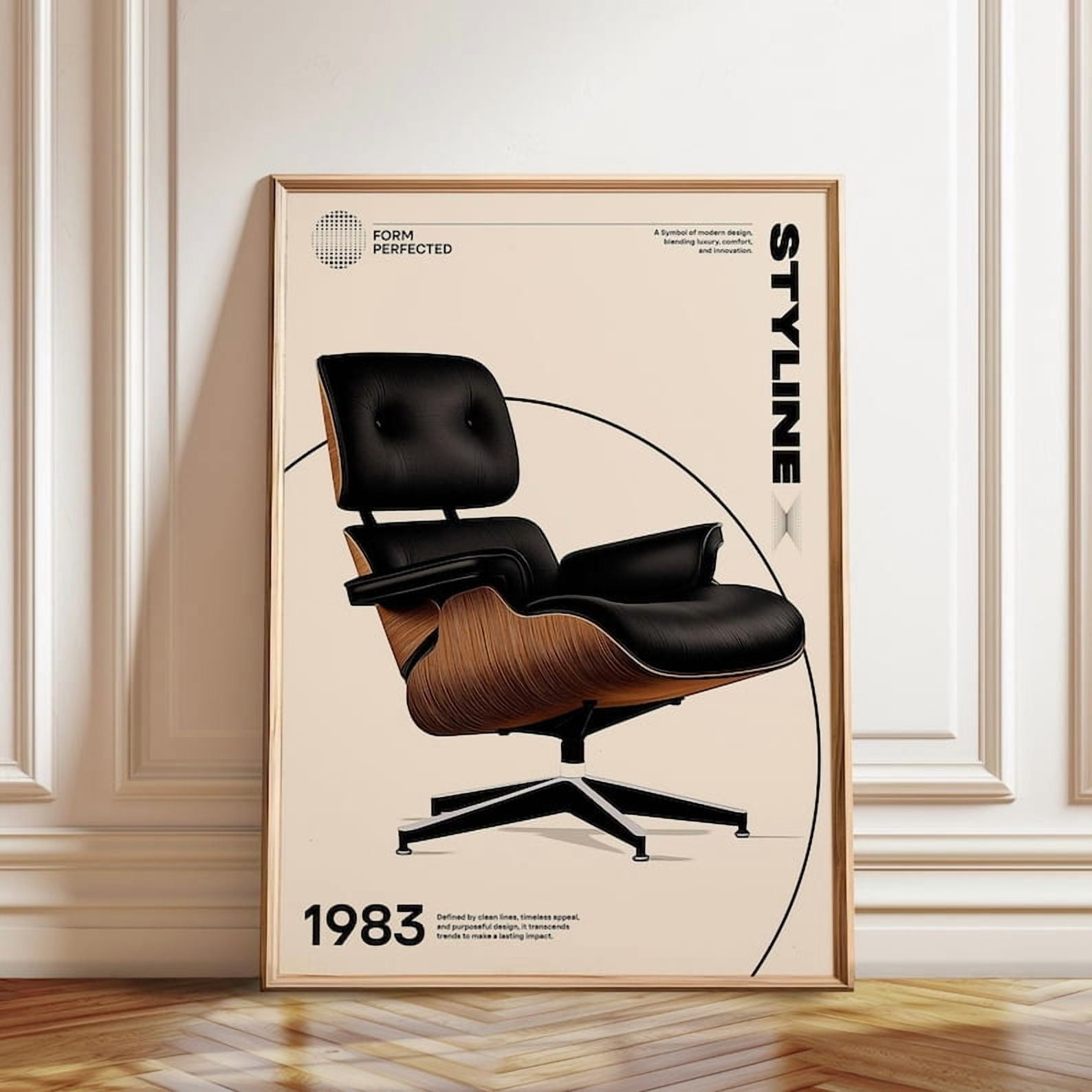 Kna Prints - 1 Pc Poster Minimalist Chair Wall Art Eames Loge Chair ...