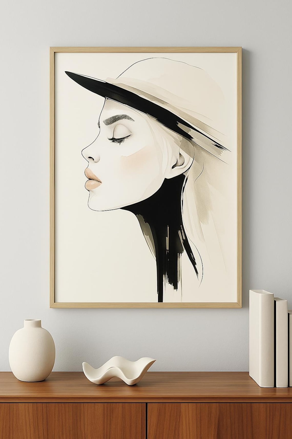 Kna Prints - 1 Pc Poster Minimalist Fashion Illustration Modern Woman ...