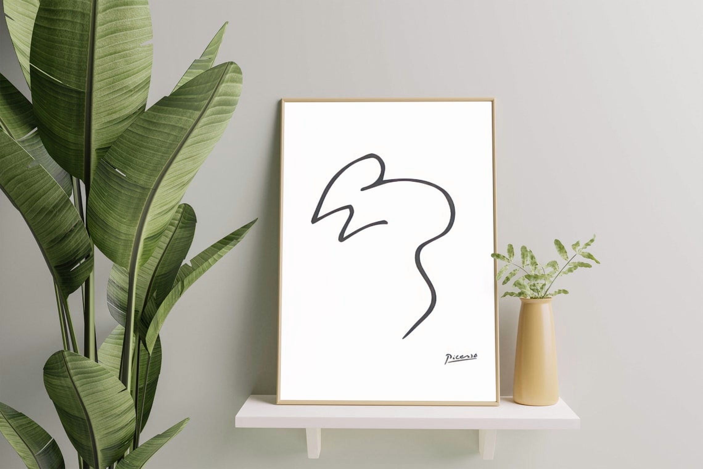Kna Prints - 1 Pc Poster Minimalist Pablo Picasso Mouse Line Art Print ...
