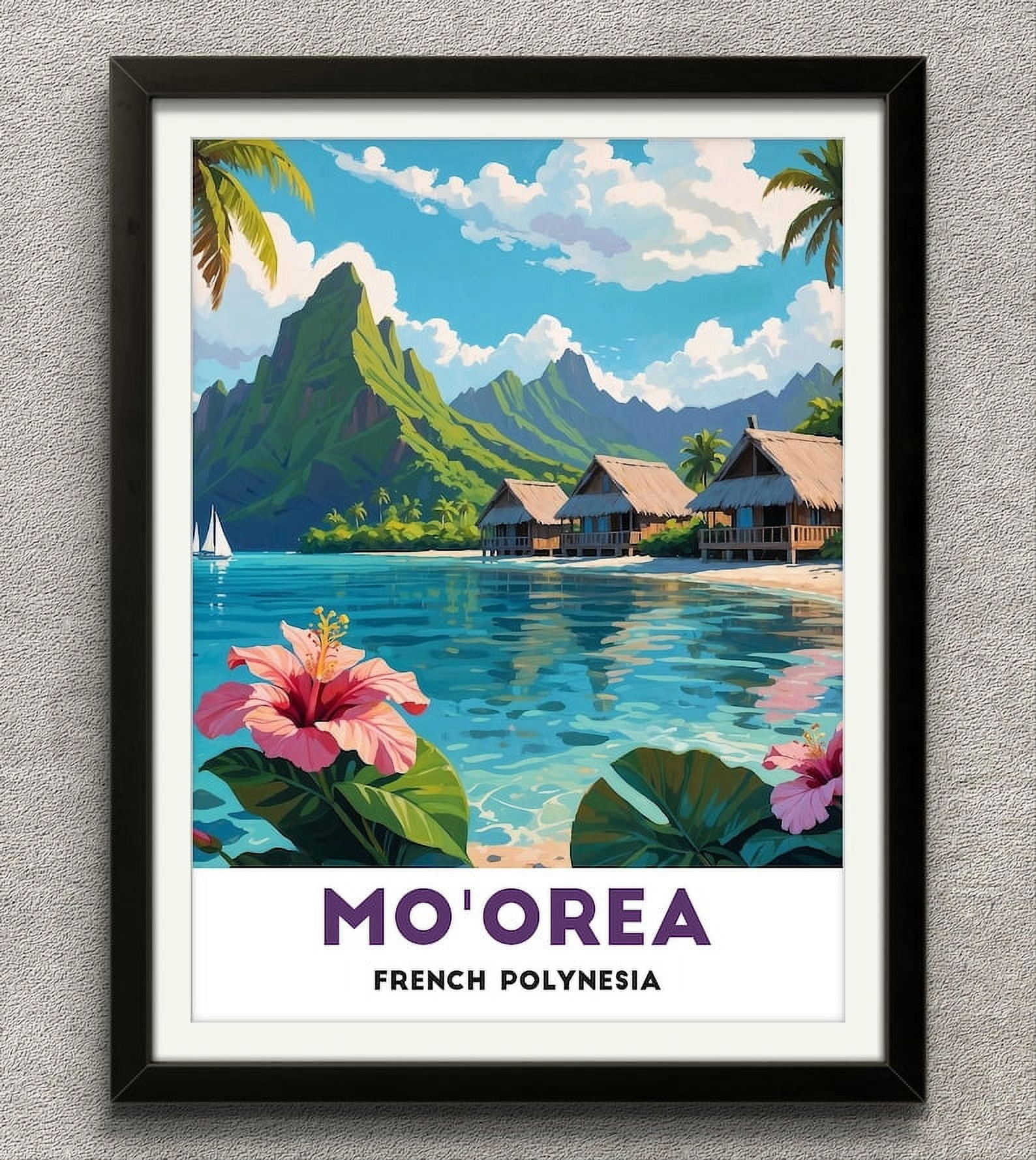 Kna Prints - 1 Pc Poster Mo'Orea French Polynesia Tropical Island Art ...