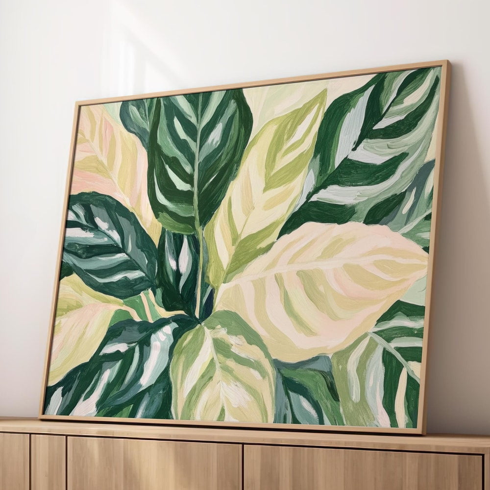 Kna Prints - 1 Pc Poster Modern Botanical Poster | Greenery Wall Art | Calathea Leaf Painting ...