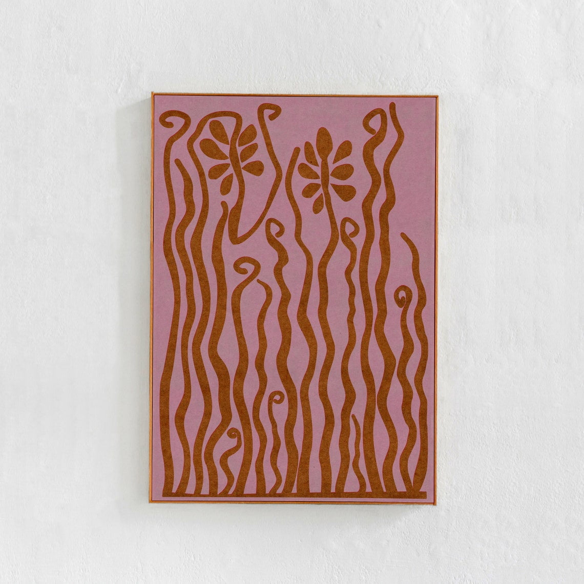 Kna Prints - 1 Pc Poster Modern Scandinavian Print, Pink And Orange Art ...