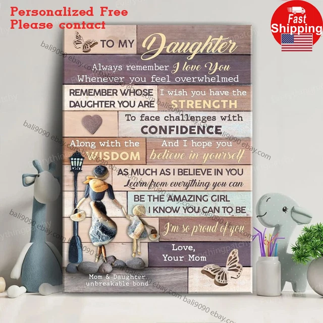 Kna Prints - 1 Pc Poster Mom To My Daughter Poster Mom And Daughter, Daughter Gift, Family Gift ...