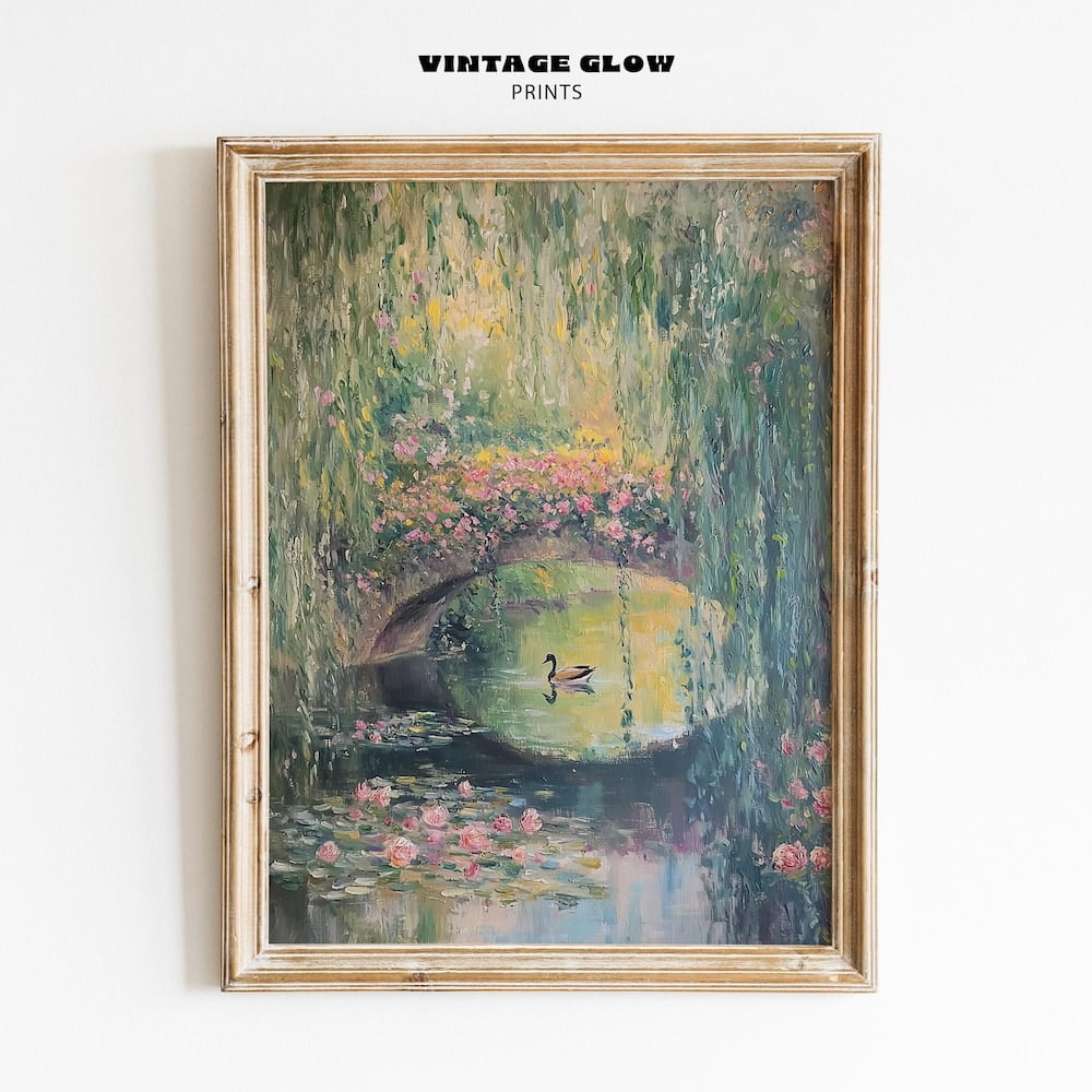 Kna Prints - 1 Pc Poster Monet Style Water Lily Print | Pastel ...