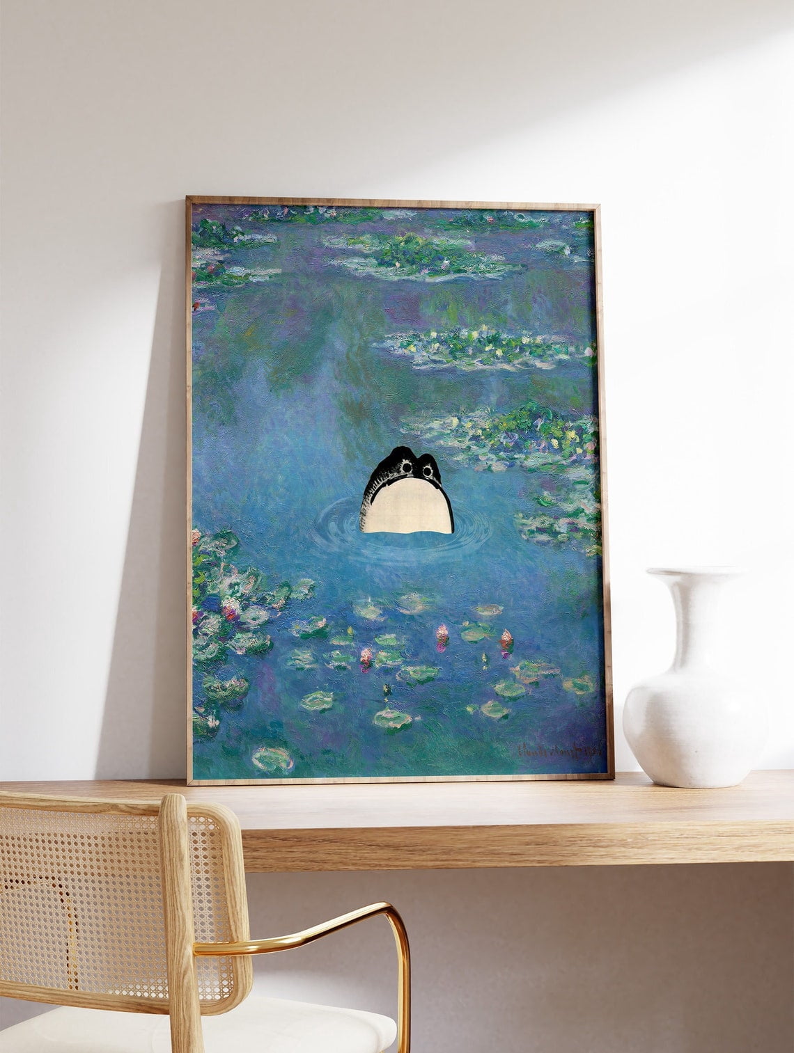 Kna Prints - 1 Pc Poster Monet Waterlily Frog Print, Claude Monet Frog ...