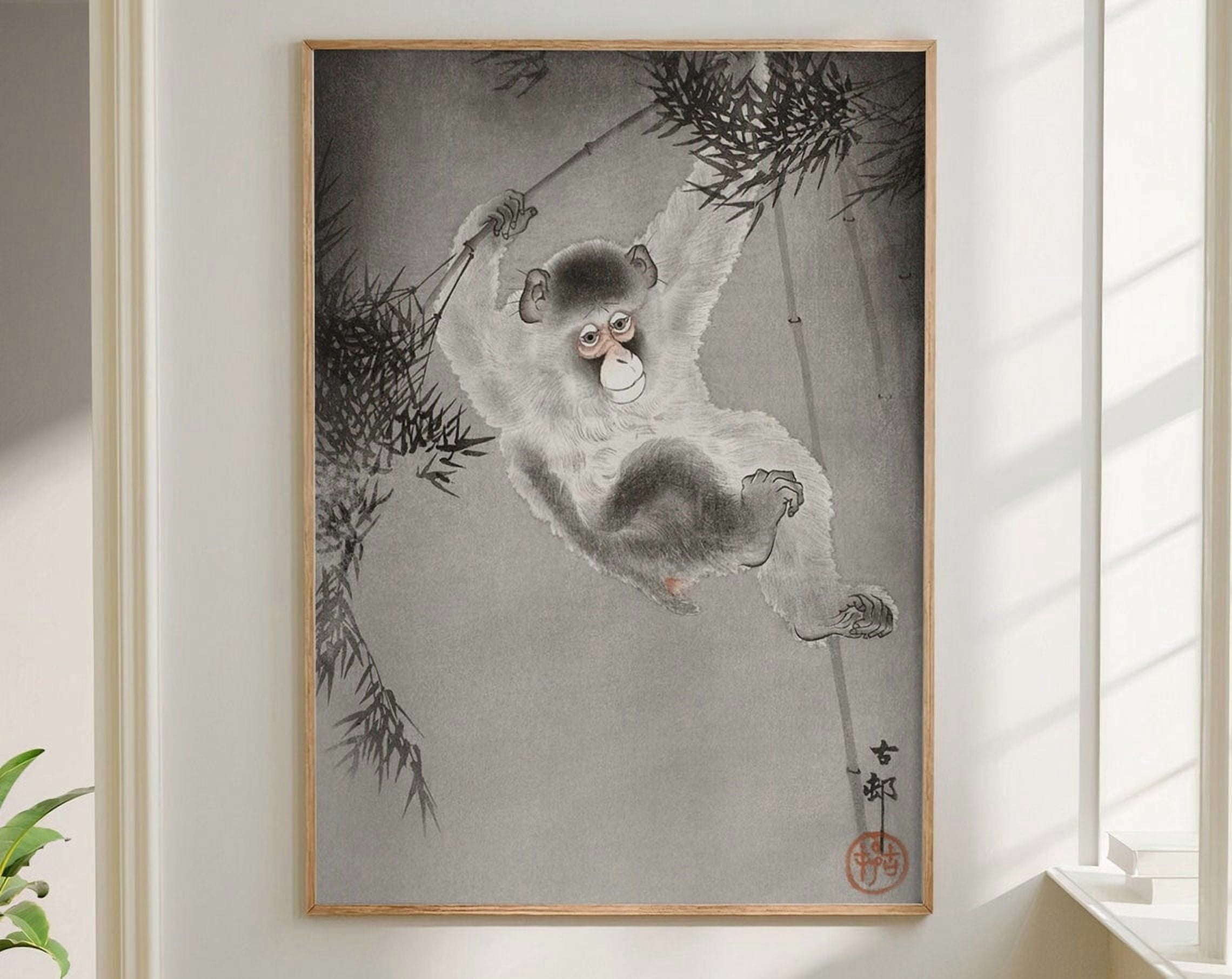 Kna Prints - 1 Pc Poster Monkey Ohara Koson Japanese Woodblock Art ...
