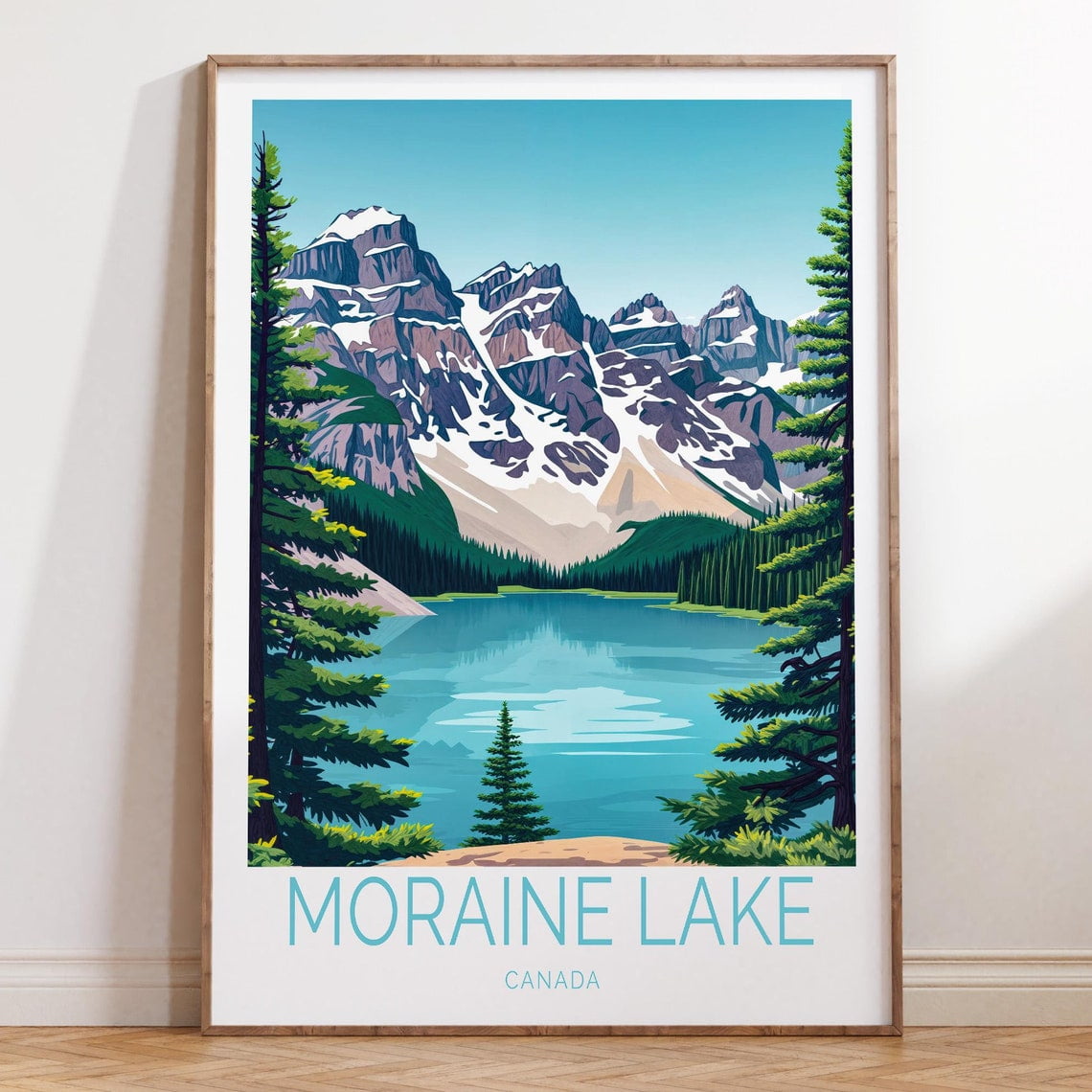 Kna Prints - 1 Pc Poster Moraine Lake Canada Travel , Canada Wall Art, Moraine Lake Travel Print ...