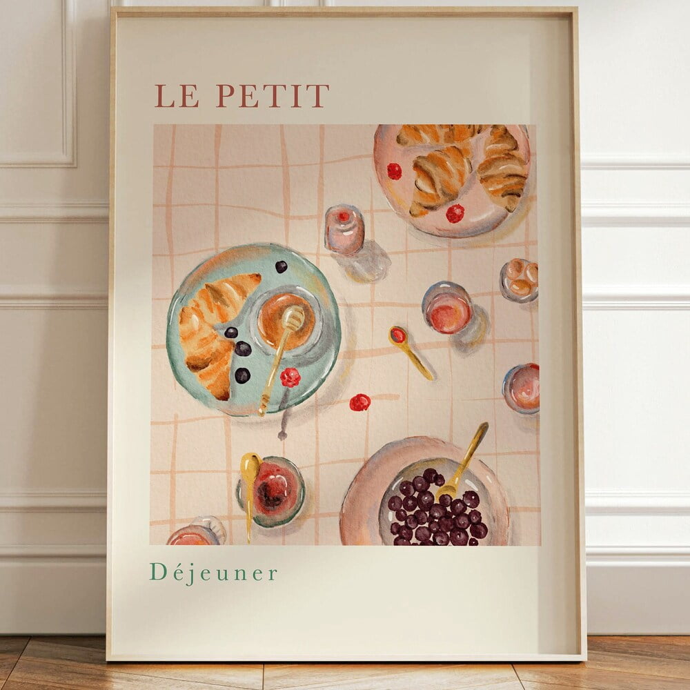 Kna Prints - 1 Pc Poster Morning Breakfast Things , Croissants And ...