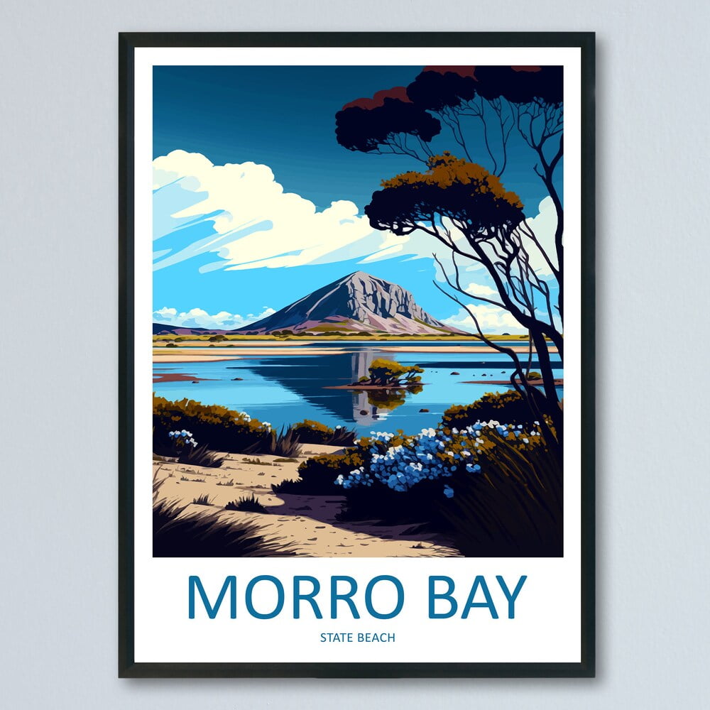 Kna Prints - 1 Pc Poster Morro Bay State Beach Travel Wall Art Morro Bay Wall Hanging Home Décor ...