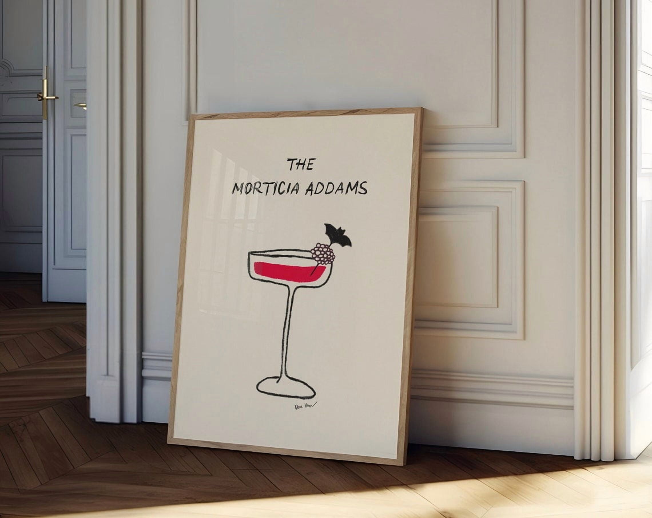 Kna Prints - 1 Pc Poster Morticia Addams Cocktail Wall Art, Print ...