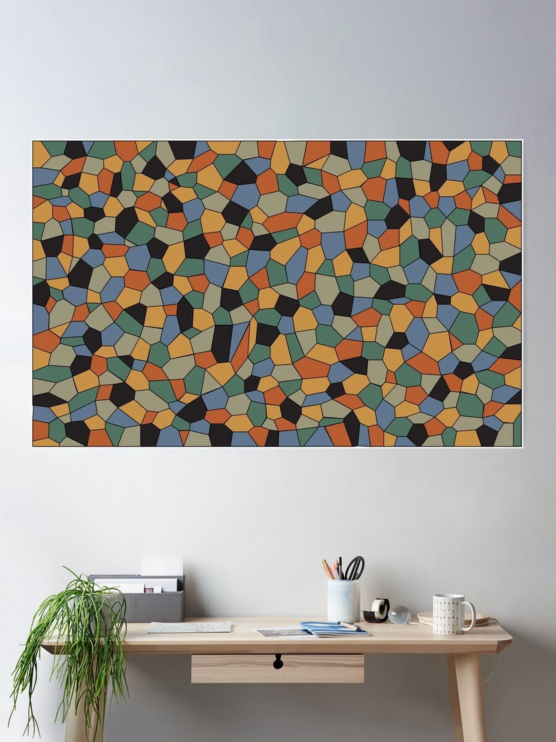 Kna Prints - 1 Pc Poster Mosaic Italian Gothic Vector Art, UNFRAMED ...