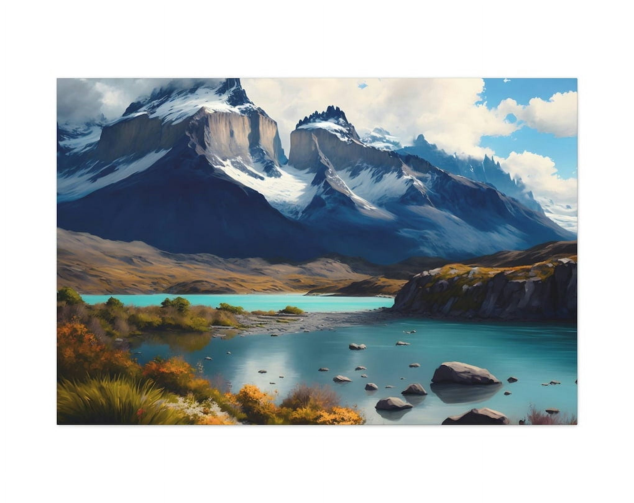 Kna Prints - 1 Pc Poster Motain Range Landscape Art, UNFRAMED-12x18 ...