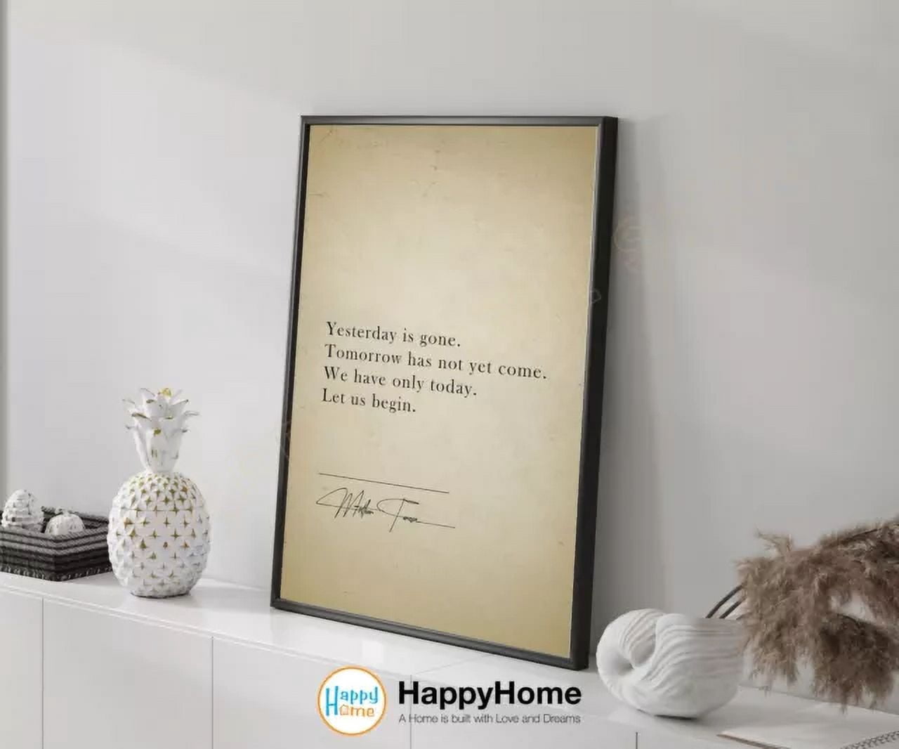 Kna Prints - 1 Pc Poster Mother Teresa Quote Wall Art Yesterday Is Gone ...
