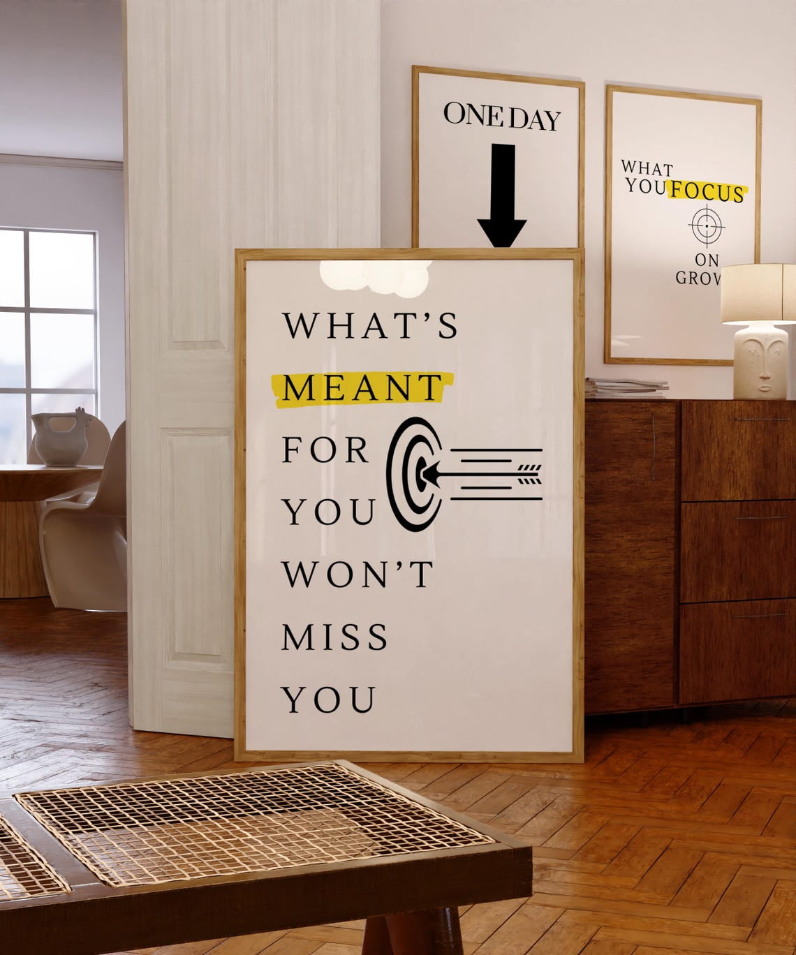 Kna Prints - 1 Pc Poster Motivational Wall Art,Black & White Target ...