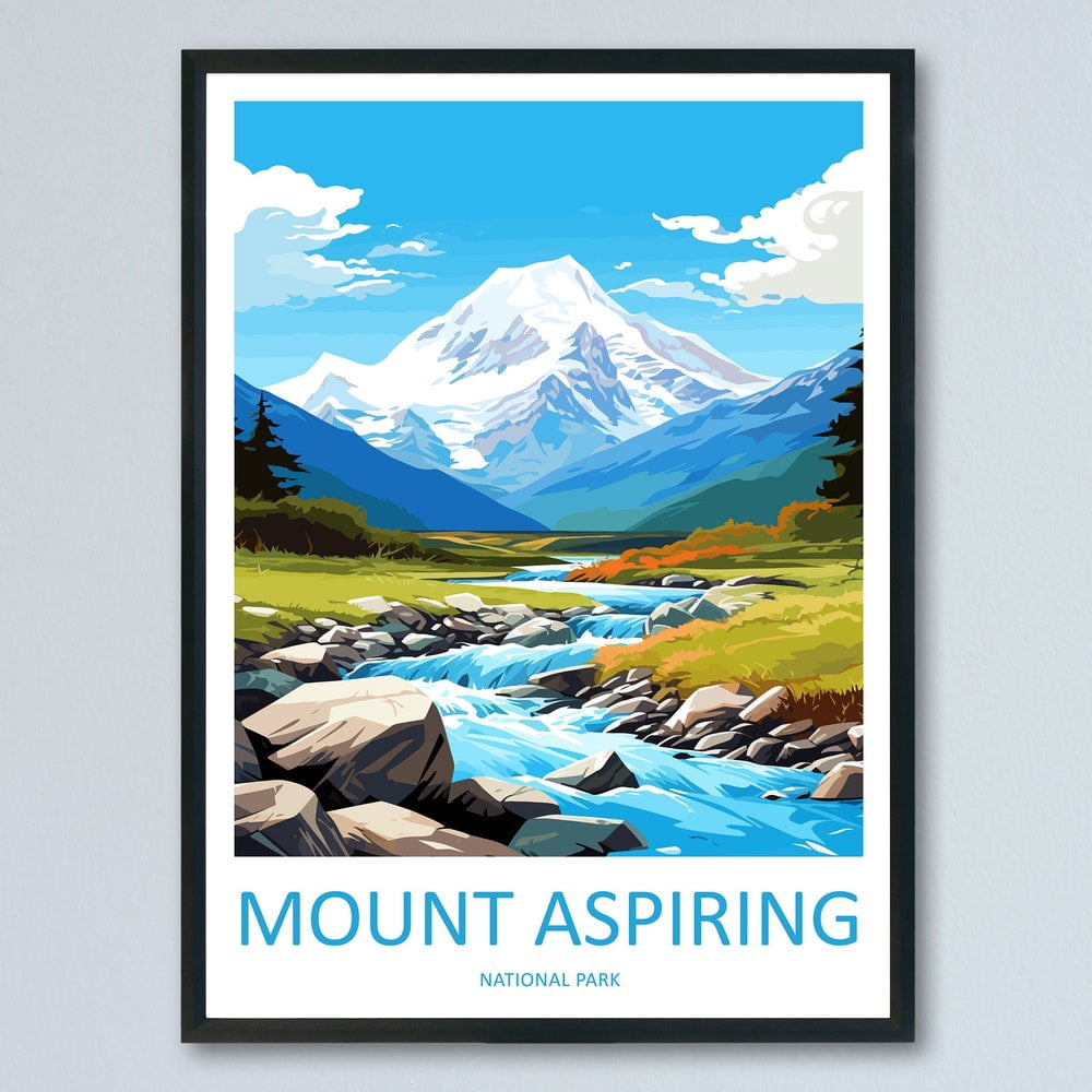 Kna Prints - 1 Pc Poster Mount Aspiring National Park Travel Wall Art ...
