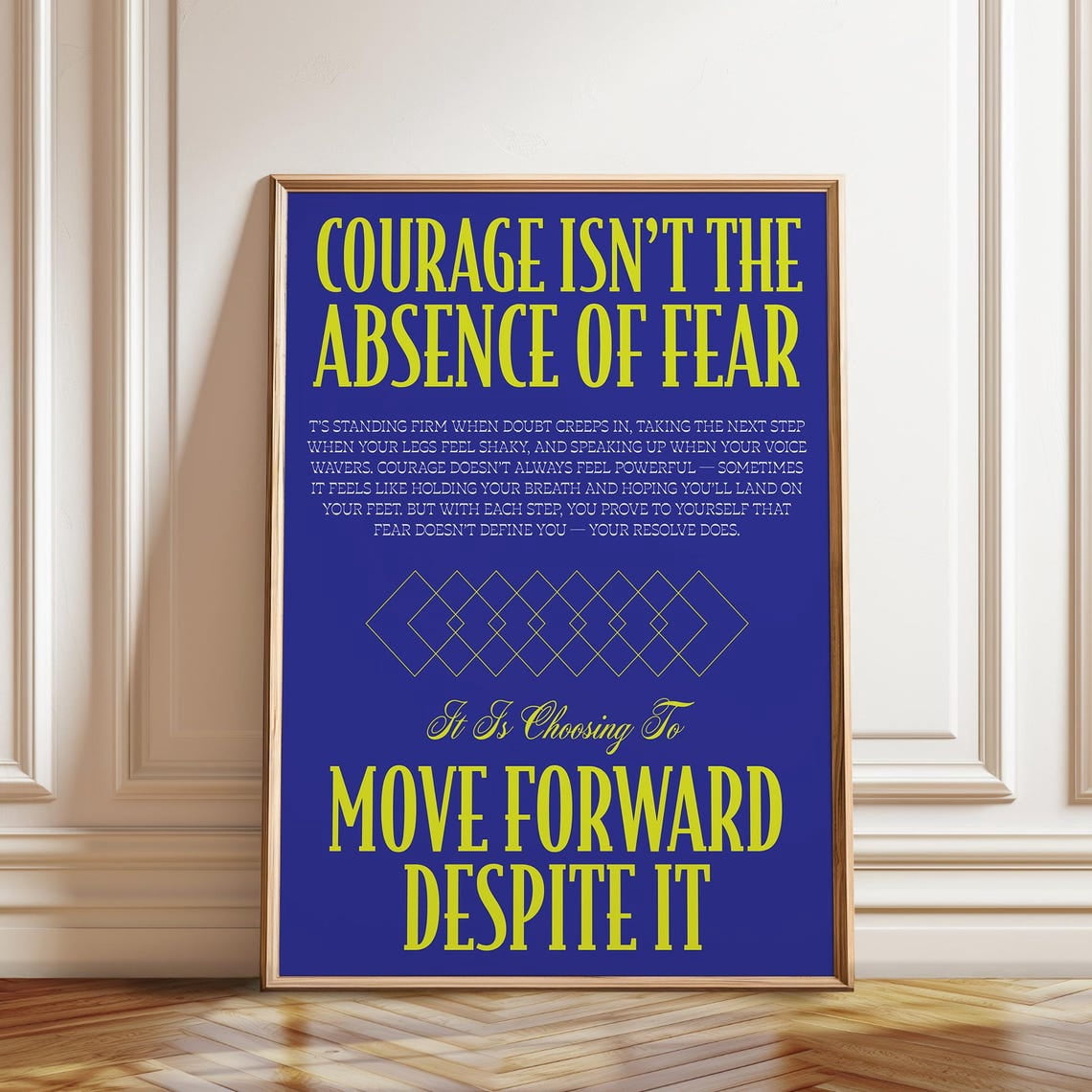 Kna Prints - 1 Pc Poster Move Forward Despite Fear Wall Decorbold ...