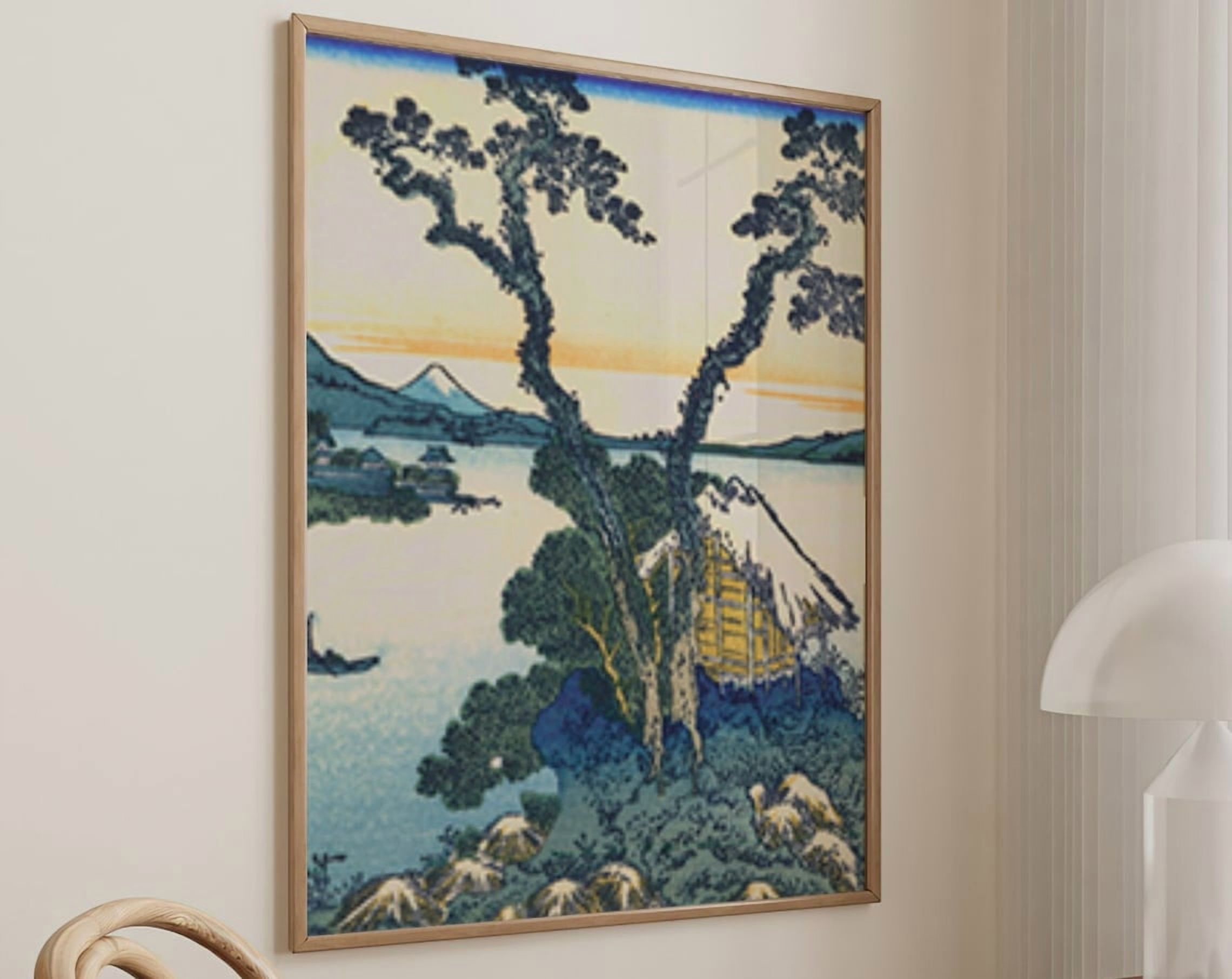 Kna Prints - 1 Pc Poster Mt. Fuji Lake Suwa Katsushika Hokusai Japanese ...