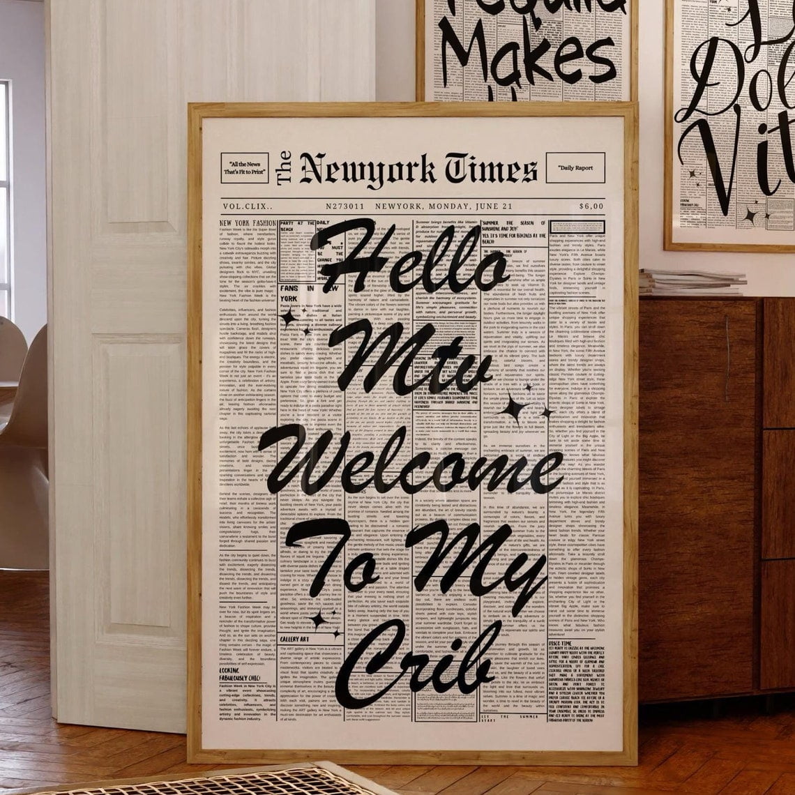 Kna Prints - 1 Pc Poster Mtv Wall Art, Typography Print, Nostalgia ...