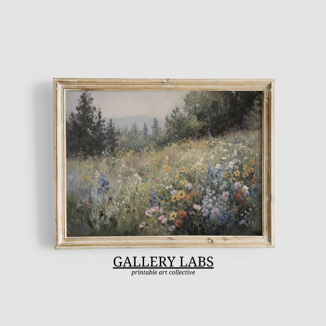 Kna Prints - 1 Pc Poster Muted Wildflower Field Print€¢ Cotryside Wall ...