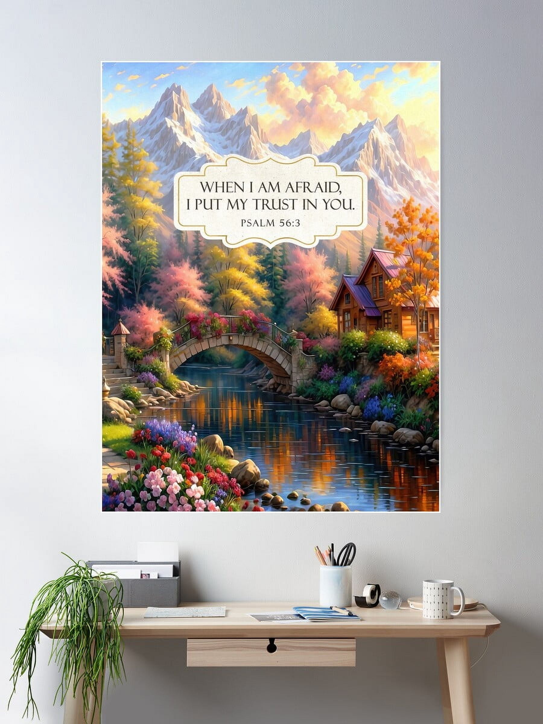 Kna Prints - 1 Pc Poster My Spiritual Gems 2024 (River, Garden & House ...
