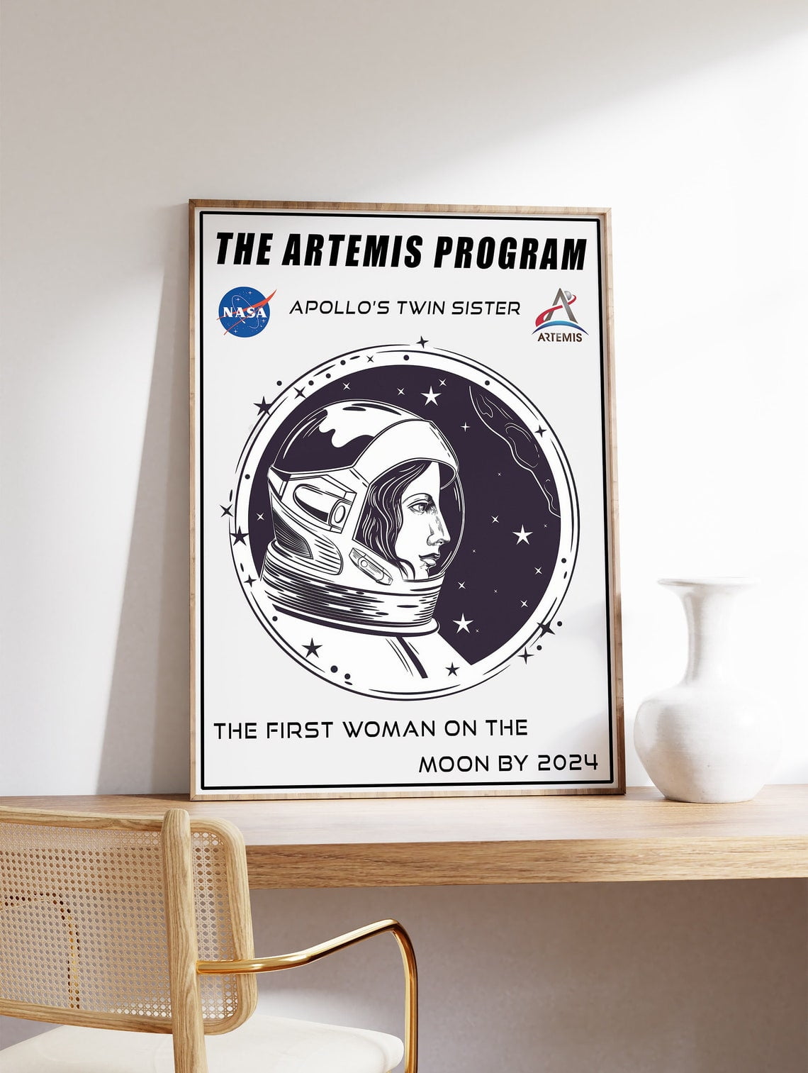 Kna Prints - 1 Pc Poster Nasa Space , Artemis Female Astronaut Project ...