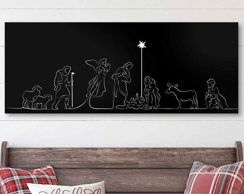 Kna Prints - 1 Pc Poster Nativity Scene Christmas Wall Decor, UNFRAMED ...