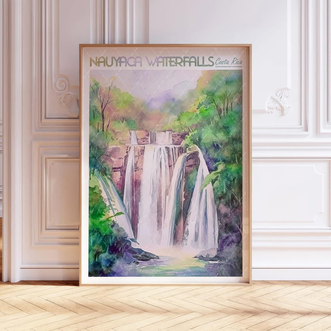 Kna Prints - 1 Pc Poster Nauyaca Waterfalls Watercolor Art Print ...
