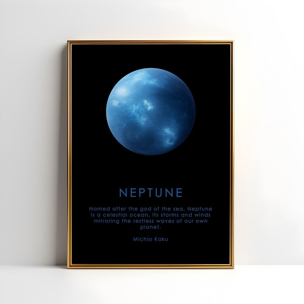 Kna Prints - 1 Pc Poster Neptune Poster, Space Travel , Quote Poster ...