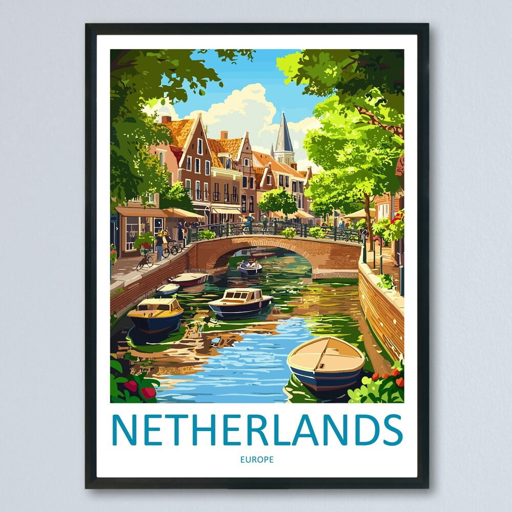 Kna Prints - 1 Pc Poster Netherlands Travel Poster Europe Wall Art ...